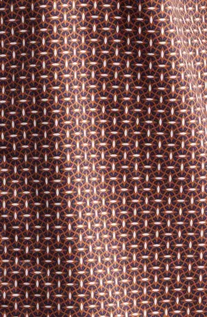 Johnston & Murphy Linked Ovals Print Button-up Shirt - Rust/navy