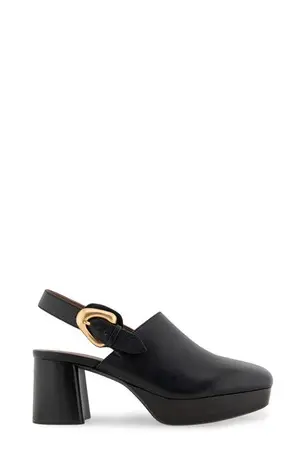 Aerosoles Sumari Leather Clogs - Black Leather