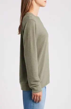 Loveappella Crewneck Brushed Jersey Top