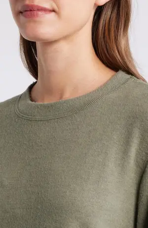 Loveappella Crewneck Brushed Jersey Top