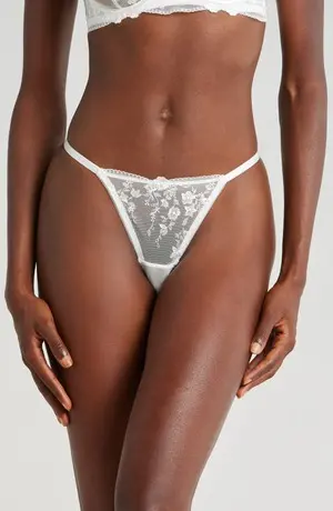 KAT THE LABEL Sofia Thong - White