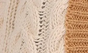 PETAL & PUP Zina Cable Contrast Trapeze Cardigan