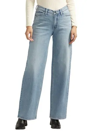 SILVER JEANS CO. V-front Wide Leg Jeans