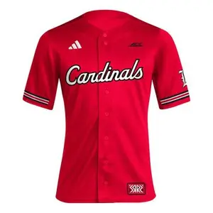 Adidas Louisville Cardinals Reverse Retro Replica Baseball Jersey By - Red