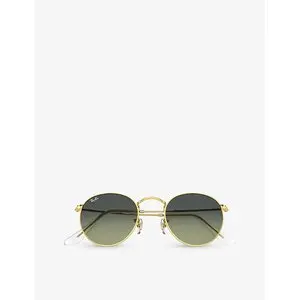 Ray-ban Round Frame Metal Sunglasses - Gold