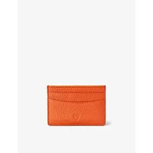 ASPINAL OF LONDON Logo-embossed Leather Card Holder - Marmalade