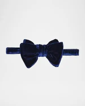TOM FORD Velvet Bow Tie - Blue
