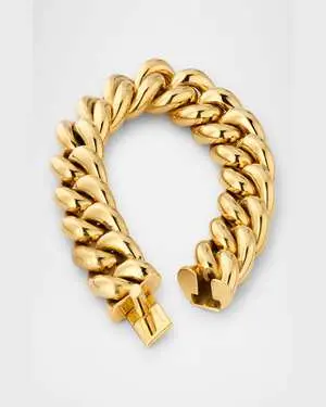 LISA NIK Golden Dreams 18k Signature Curb Link Bracelet
