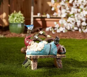 ZINGZ & THINGZ Afternoon Nap Gnome Solar Statue