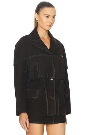 SIEDRES For Suede Fringe Jacket