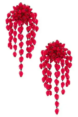 Isabel Marant Étoile Isabel Marant Clip Earrings Red & Silver