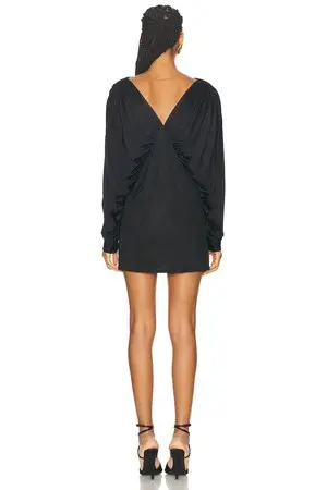 Atlein Draped V-neck Mini Dress