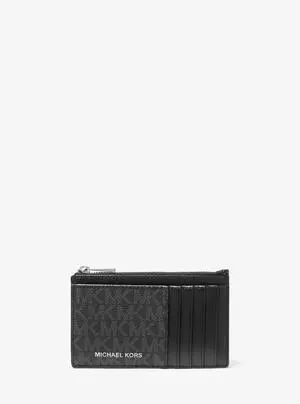 Michael Kors Cooper Slim Signature Logo Zip Wallet In By