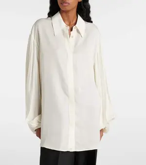 Khaite Bam Chiffon Shirt - White
