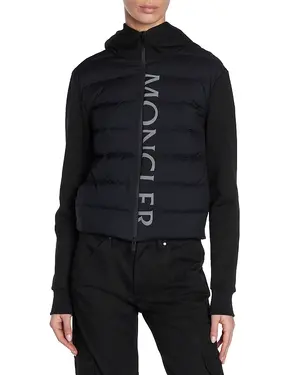 Moncler Padded Wool Puffer Cardigan