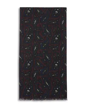 Bloomingdale'S Mantero Paisley Italian Wool Scarf Exclusive - Burgundy