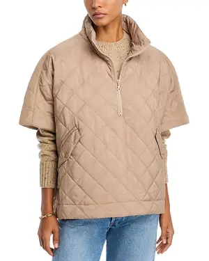 Echo Quilted Poncho - Camel