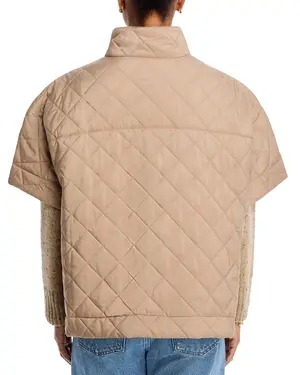 Echo Quilted Poncho - Camel
