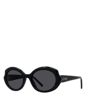 Loewe Slim Geometric Sunglasses - Black/gray Solid