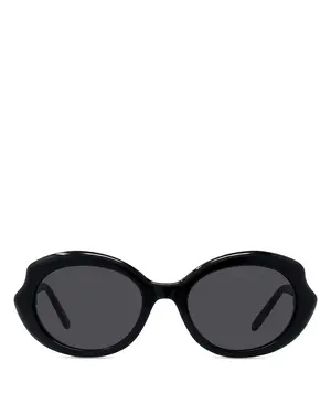 Loewe Slim Geometric Sunglasses - Black/gray Solid