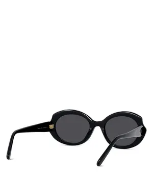 Loewe Slim Geometric Sunglasses - Black/gray Solid