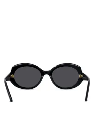 Loewe Slim Geometric Sunglasses - Black/gray Solid