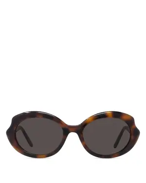 Loewe Slim Geometric Sunglasses - Havana/brown Solid