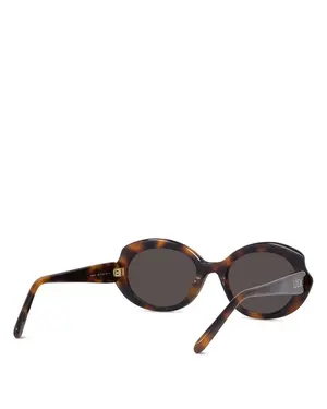 Loewe Slim Geometric Sunglasses - Havana/brown Solid