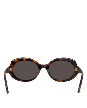 Loewe Slim Geometric Sunglasses - Havana/brown Solid