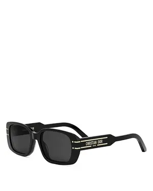 Dior Signature S12i Rectangle Sunglasses - Black/gray Solid
