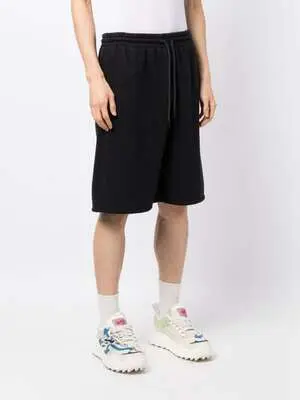 Off-White Diag Cotton Track Shorts - Black
