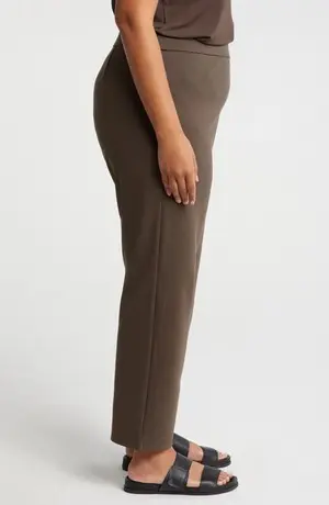 Eileen Fisher Stretch Ankle Straight Leg Pants