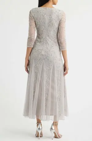 Pisarro Nights Beaded Tulle A-line Gown