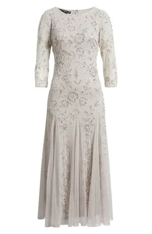 Pisarro Nights Beaded Tulle A-line Gown