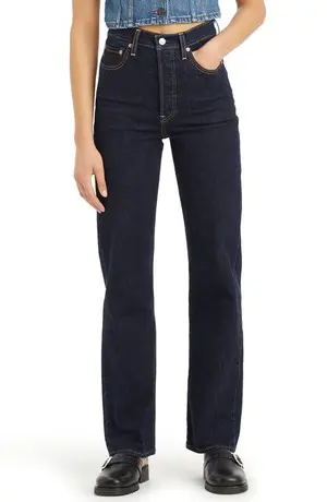 LEVI'S Ribcage High-waist Straight-leg Jeans - Small Course