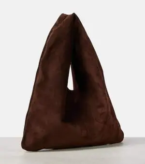THE ROW Bindle Small Suede Tote Bag - Brown