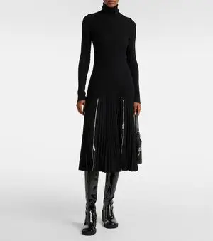 Burberry Pleated Midi Dress