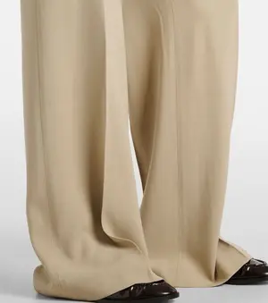 Tove Auden High-rise Wide-leg Pants - Beige