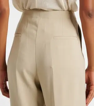 Tove Auden High-rise Wide-leg Pants - Beige