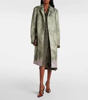 Dries Van Noten Satin Wrap Coat