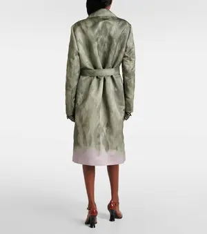Dries Van Noten Satin Wrap Coat
