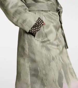 Dries Van Noten Satin Wrap Coat