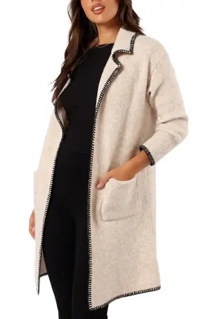 PETAL & PUP Oaklynn Whipstitched Sweater Coat