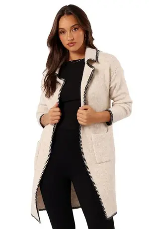 PETAL & PUP Oaklynn Whipstitched Sweater Coat