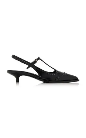 Miu Miu Leather Slingback Pumps - Black