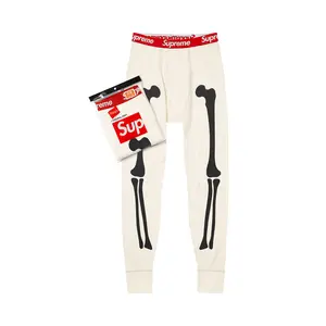 Supreme X Hanes Bones Thermal Pants 'natural