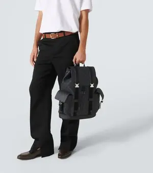 Gucci Gg Canvas Leather-trimmed Backpack