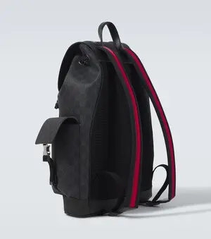 Gucci Gg Canvas Leather-trimmed Backpack