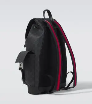Gucci Gg Canvas Leather-trimmed Backpack
