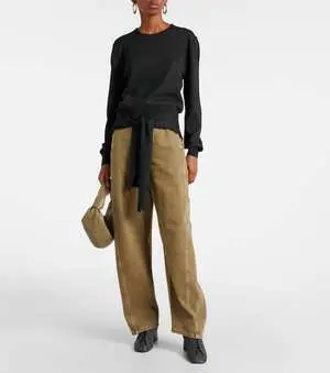 LEMAIRE Wool-blend Top - Black